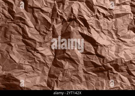 Texture of Wrinkled Paper Mocha Mousse Color for background with copy ...