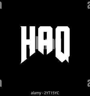 HAQ letter logo design for technology company. HAQ logo design black ...