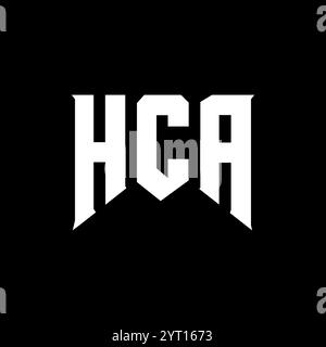 HCA letter logo design for technology company. HCA logo design black ...
