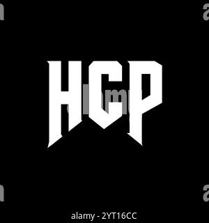 HCP letter logo design for technology company. HCP logo design black ...