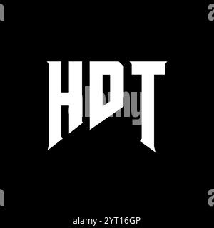 HDT letter logo design for technology company. HDT logo design black ...