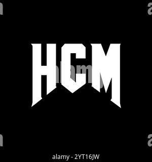 HCM letter logo design for technology company. HCM logo design black ...
