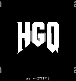 HGQ letter logo design for technology company. HGQ logo design black ...
