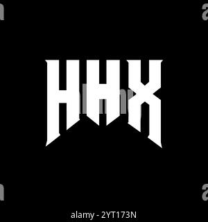 HHX letter logo design for technology company. HHX logo design black ...