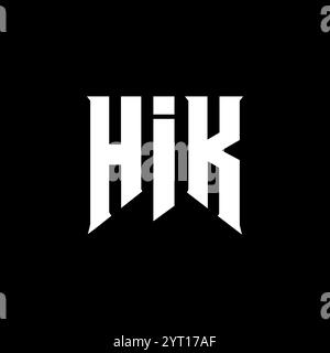HIK letter logo design for technology company. HIK logo design black ...