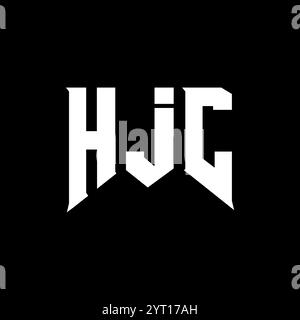 HJC letter logo design for technology company. HJC logo design black ...