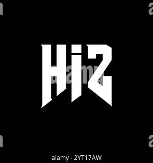 HIZ letter logo design for technology company. HIZ logo design black ...