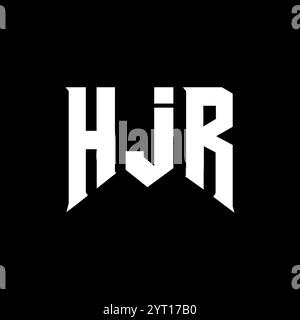 HJR letter logo design for technology company. HJR logo design black ...
