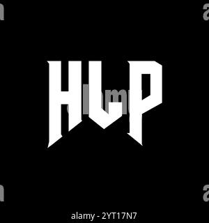 HLP letter logo design for technology company. HLP logo design black ...