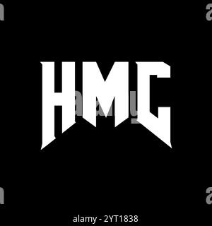 HMC letter logo design for technology company. HMC logo design black ...
