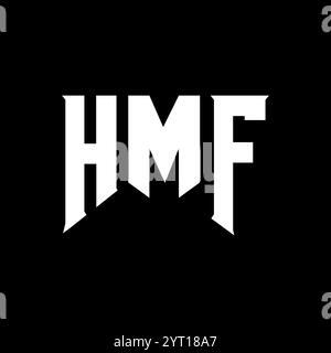 HMF letter logo design for technology company. HMF logo design black ...