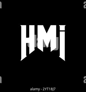 HMI letter logo design for technology company. HMI logo design black ...