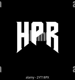 HPR letter logo design for technology company. HPR logo design black ...