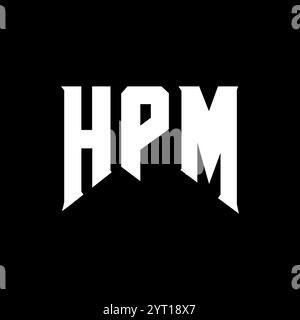 HPM letter logo design for technology company. HPM logo design black ...