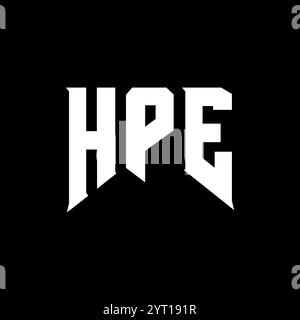 HPE letter logo design for technology company. HPE logo design black ...