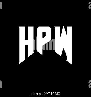 HPW letter logo design for technology company. HPW logo design black ...