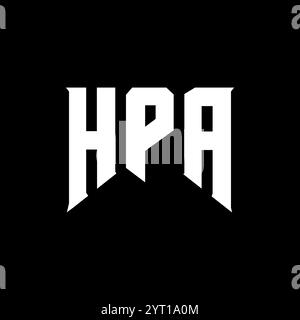 HPA letter logo design for technology company. HPA logo design black ...
