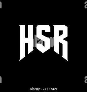 HSR letter logo design for technology company. HSR logo design black ...