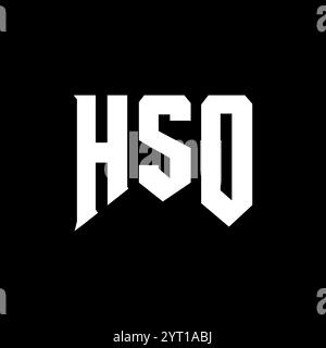 HSO letter logo design for technology company. HSO logo design black ...