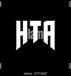 HTA letter logo design for technology company. HTA logo design black ...