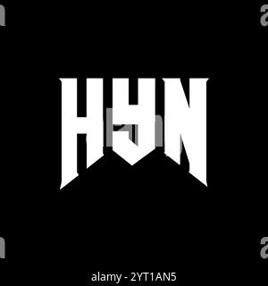 HYN letter logo design for technology company. HYN logo design black ...