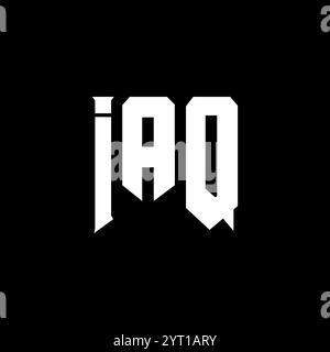 IAQ letter logo design for technology company. IAQ logo design black ...