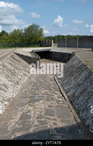 The Execution Trench for shooting and hanging prisoners. Sachsenhausen ...