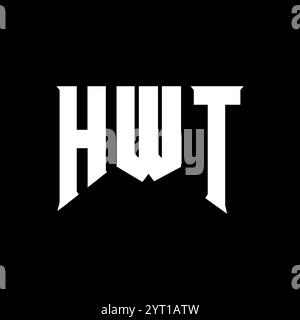 HWT letter logo design for technology company. HWT logo design black ...