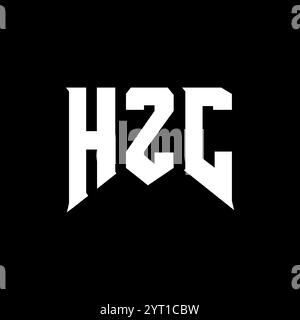 HZC letter logo design for technology company. HZC logo design black ...