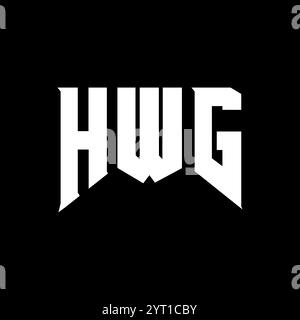 HWG letter logo design for technology company. HWG logo design black ...