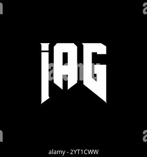 IAG letter logo design for technology company. IAG logo design black ...