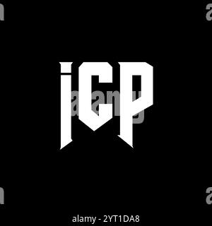 ICP letter logo design for technology company. ICP logo design black ...