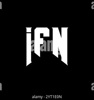 IFN letter logo design for technology company. IFN logo design black ...