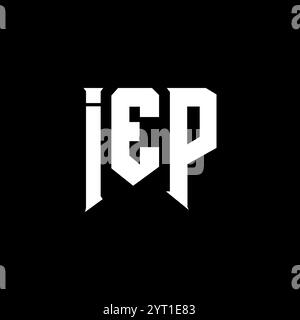 IEP letter logo design for technology company. IEP logo design black ...