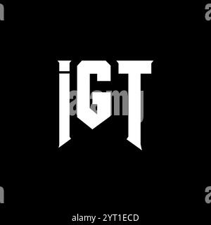 IGT letter logo design for technology company. IGT logo design black ...