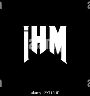 IHM letter logo design for technology company. IHM logo design black ...