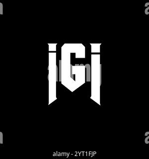 IGI letter logo design in six style. IGI polygon, circle, triangle ...
