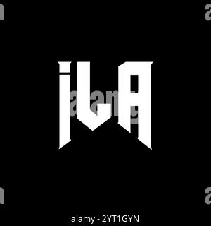 ILA letter logo design for technology company. ILA logo design black ...