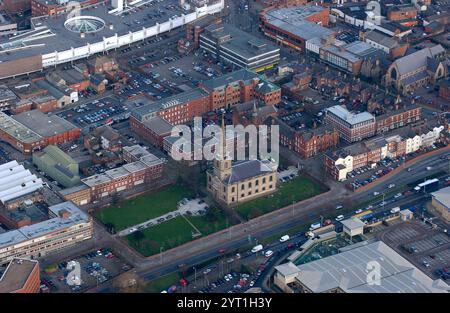 Aerial view of the City of Wolverhampton ring road and St George's ...