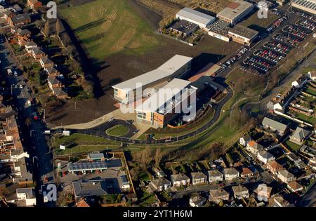 Aerial view City of Wolverhampton College on the Wellington Road campus ...