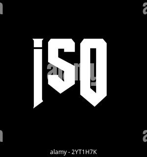 ISO letter logo design for technology company. ISO logo design black ...