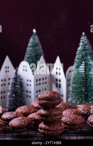 Baci de Alassio, Italian cookie made from nut dough and filled with ...