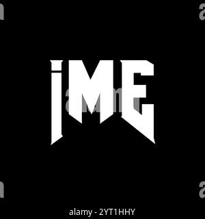IME letter logo design for technology company. IME logo design black and white color combination ...