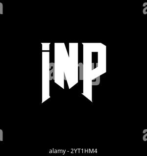 INP letter logo design for technology company. INP logo design black ...