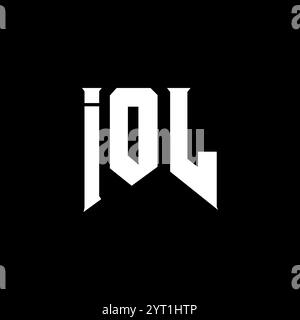 IOL letter logo design for technology company. IOL logo design black ...