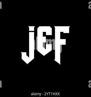 JEF letter logo design for technology company. JEF logo design black ...