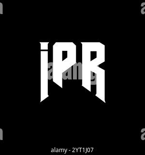 IPR letter logo design for technology company. IPR logo design black ...