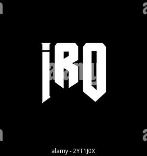 IRO letter logo design for technology company. IRO logo design black ...
