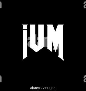 IUM letter logo design for technology company. IUM logo design black ...