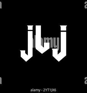JLJ letter logo design for technology company. JLJ logo design black ...